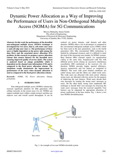 pdf dynamic power allocation as a way of improving the performance of