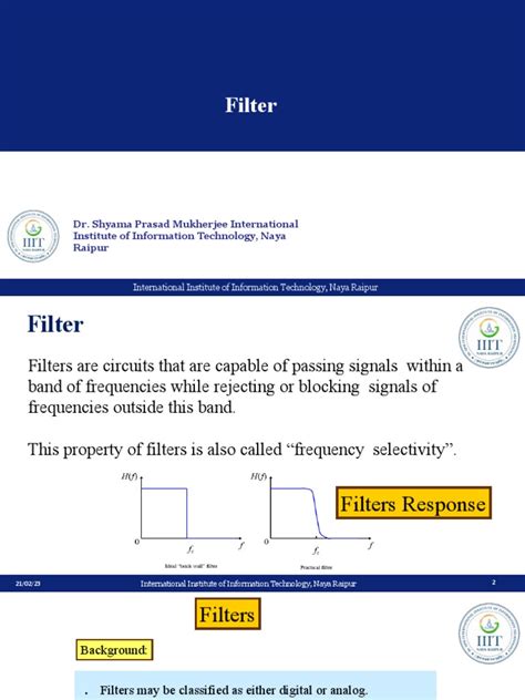 Week 1 Lecture 2 Analog Electronics Pdf Electronic Filter Low Pass Filter