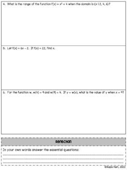 Function Notation Guided Notes By We HART Algebra TPT