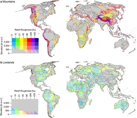 Relief Roughness And Elevation Classes Used For Distinguishing Mountain