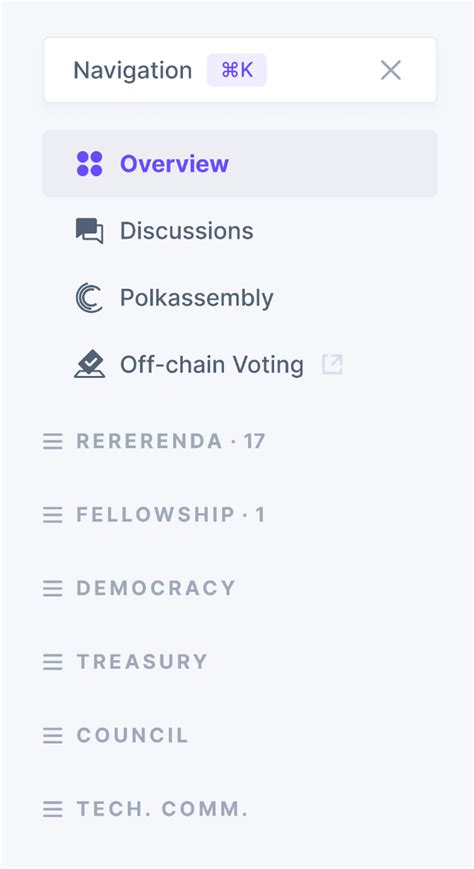 Remove The Menu Of Referenda And Fellowship From Governance V2 · Issue
