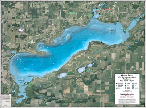 Green Lake Enhanced Wall Map