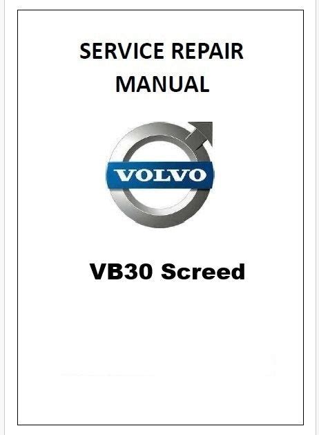 Volvo Vb30 Screed Pdf Repair Service Manual Manualkarts