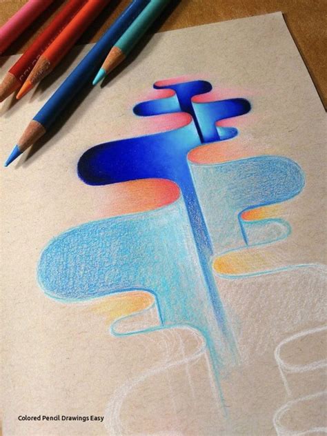 Colored Pencil Art Abstract Design