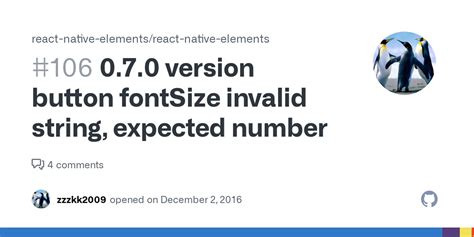 Version Button FontSize Invalid String Expected Number Issue React Native