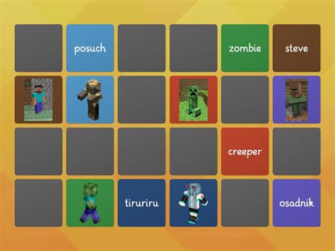 Memory Minecraft Matching Pairs Memory Minecraft Matching Pairs