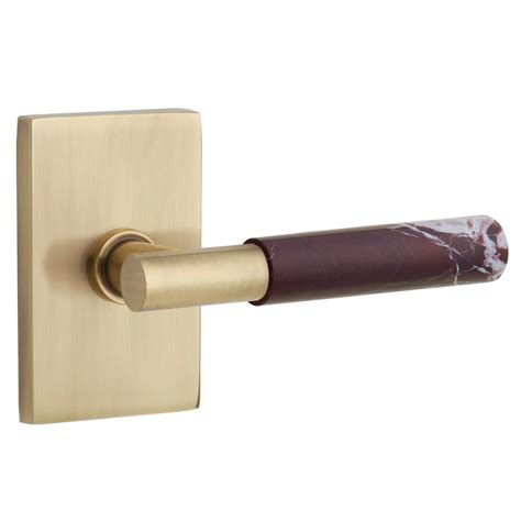 Select Levers Collection Double Dummy Modern Rectangular Rosette In