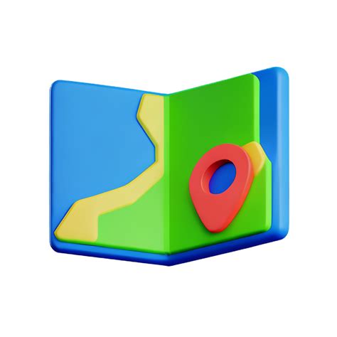 map 3d rendering icon illustration 28711878 png