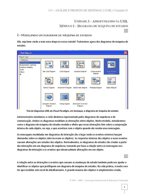 AnÁlise E Projeto De Sistemas 2 Uml Unidade03 Pdf Linguagem De Modelagem Unificada Uml