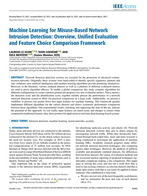 Machine Learning For Misuse Based Network Intrusion Detection Overview Unified Evaluation And