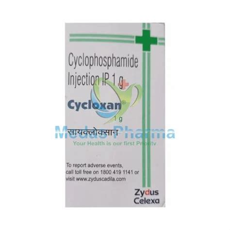 Cyclophosphamide 1000 Mg Cycloxan 1gm Injection Zydus Box At ₹ 50 Vial In Surat