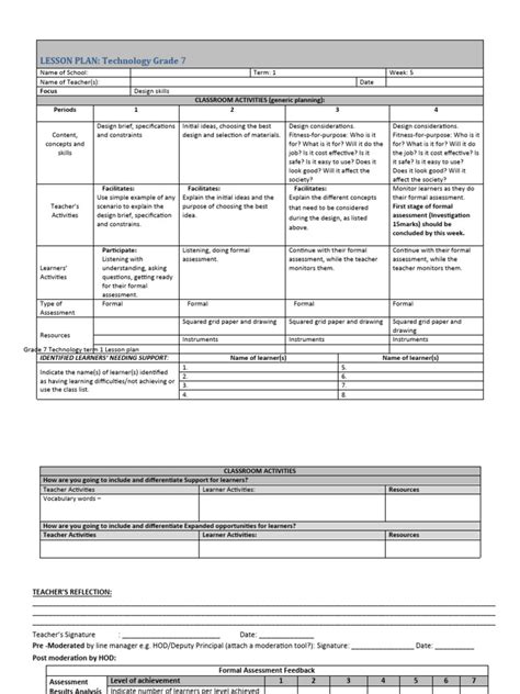 Technology Lesson Plan Term 1 Week 5 Of 2024 Pdf Lesson Plan Teachers