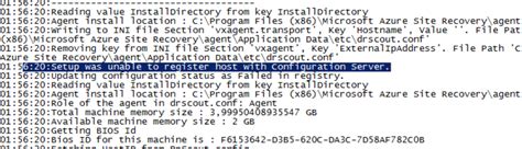 mobility agent installation failed registration to configuration
