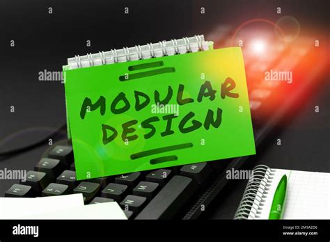 Text Sign Showing Modular Design Conceptual Photo Product Designing To Produce Product By