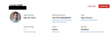 clean up user page within admin dashboard · issue 10247 · gitpod io