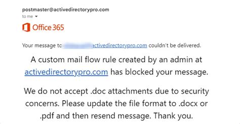 Block Dangerous File Attachments In Exchange Online Active Directory Pro