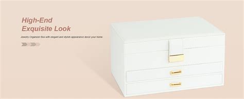 V Lafuylife Jewelry Organizer Box For Women Girls 3 Layer