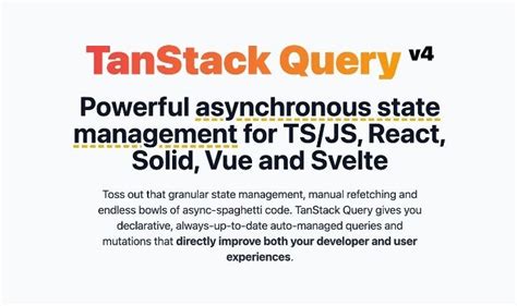 Ian Kaire On Linkedin 🔄🔥 Tanstack Query 🔥🔄 Tanstack Query Is A Library