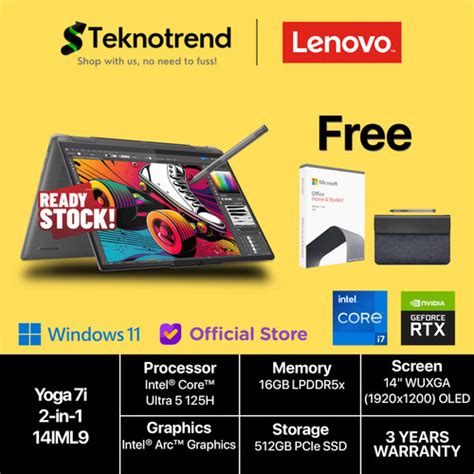 Promo Lenovo Yoga In IML Core Ultra H GB GB W OHS Tidal Teal Bundle