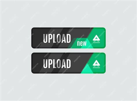 Premium Vector Upload Button Futuristic Hitech Ui Design