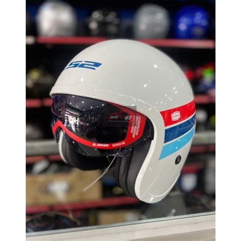 Ls2 Spitfire 2 Retro Open Face With Sun Visor Shopee Malaysia