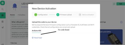 No Firmwarw Code Visible When Try To Activate The Device For Esp32
