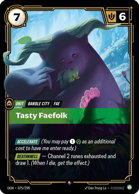 Tasty Faefolk Origins Riftbound League Of Legends Trading Card