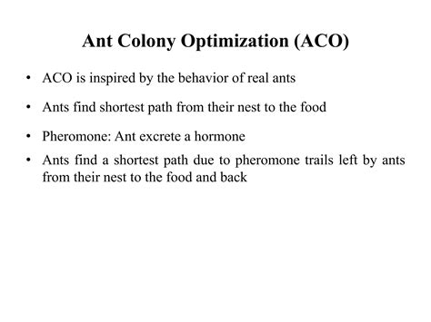 Aco Firefly Modified Firefly Bat Abc Algorithms Ppt