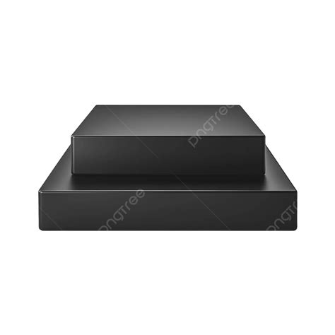 검은 연단 제품 디스플레이 3d 격리된 최소 아이콘 검은 연단 최소한의 3d 아이콘 단계 Png 일러스트 및 Psd 이미지