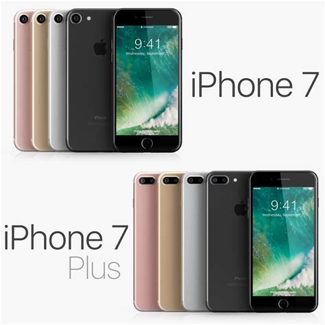 Iphone 7 And Iphone 7 Plus All Colors 3d Model 69 3ds C4d Fbx Ma