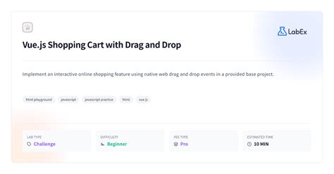 Vuejs Shopping Cart With Drag And Drop Labex
