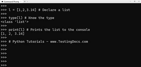 Python Lists TestingDocs Com
