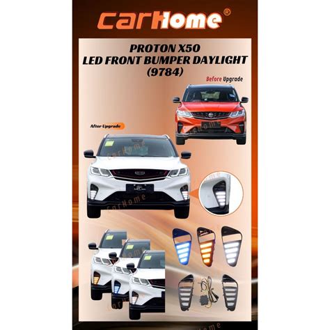 Proton X50 Led Daytime Daylight Running Signal Light Fog Lamp Drl Lampu Depan Accessories X50