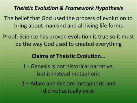 Ppt Theistic Evolution And Framework Hypothesis Powerpoint Presentation