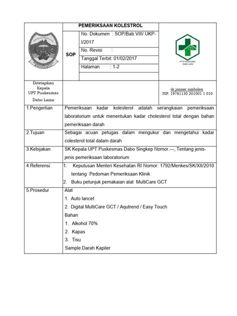 Pemeriksaan Kolestrol Pdf