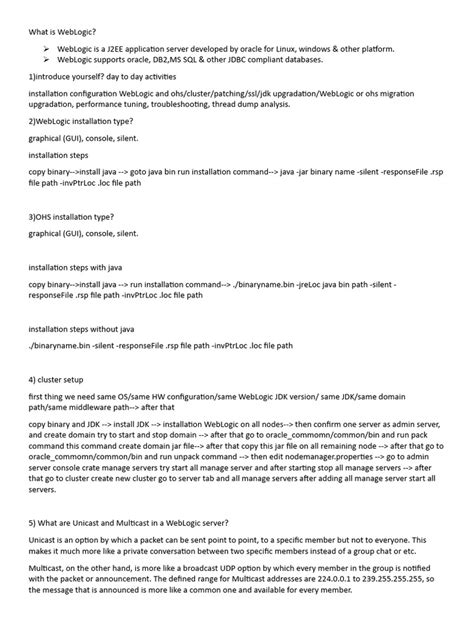 weblogic interview prep autorecovered pdf networking internet and web
