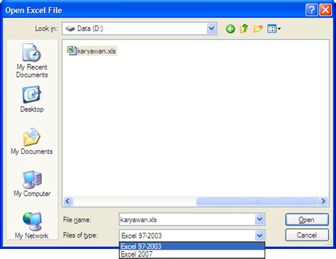 Vbnet Memilih File Excel Untuk Ditampilkan