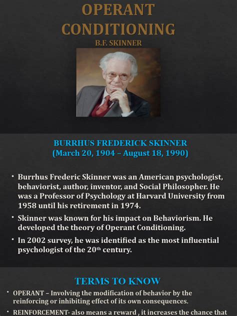 Bf Skinner Operant Conditioning Autosaved Pdf Reinforcement
