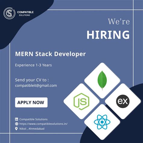 compatible solutions on linkedin ahmedabad react nodejs jobs
