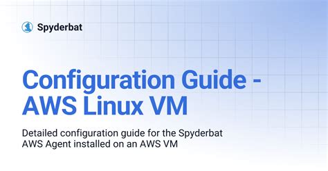 configuration guide aws linux vm spyderbat