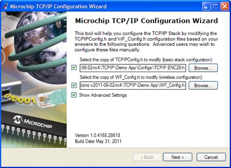 tcp ip configuration wizard microchip tcp ip stack documentation