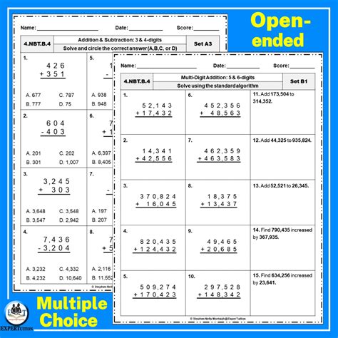 addition and subtraction with and without regrouping worksheets 3 4 5 and 6
