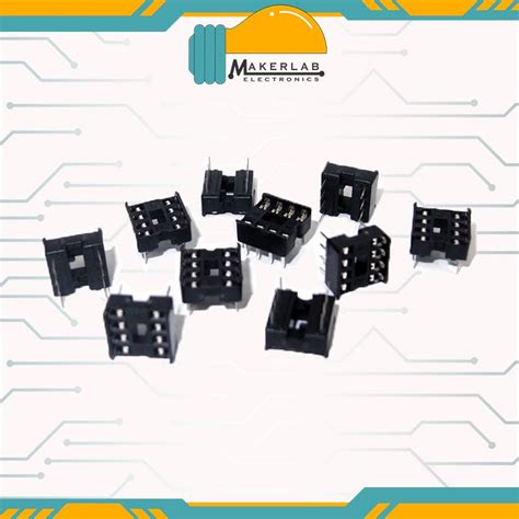 10pcs 8 Pin Dip Ic Socket Makerlab Electronics