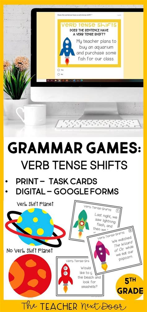 Verb Tense Shifts Game Verb Tense Shifts Center Verb Tense Shifts