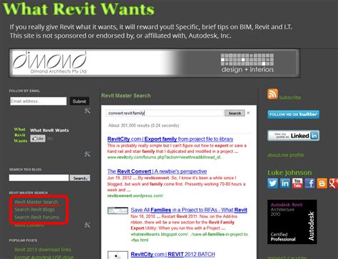 Got A Revit Question Custom Search Revit Blogs And Revit Forums What Revit Wants
