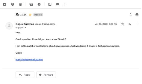 Onboarding Email With 80 Response Rate By Gajus Kuizinas Medium