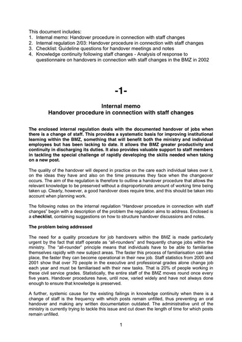 Internal Memo Sample In Word And Pdf Formats