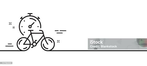 자전거 타이머 라인 아이콘입니다 배달 자전거 운송 기호입니다 벡터 고급에 대한 스톡 벡터 아트 및 기타 이미지 고급 단순함