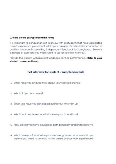 Best Exit Interview Templates Forms ᐅ TemplateLab