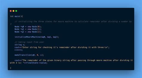 Github Tanishq252mooremachinecpp Implementation Of Finite Automatamoore Machine Through